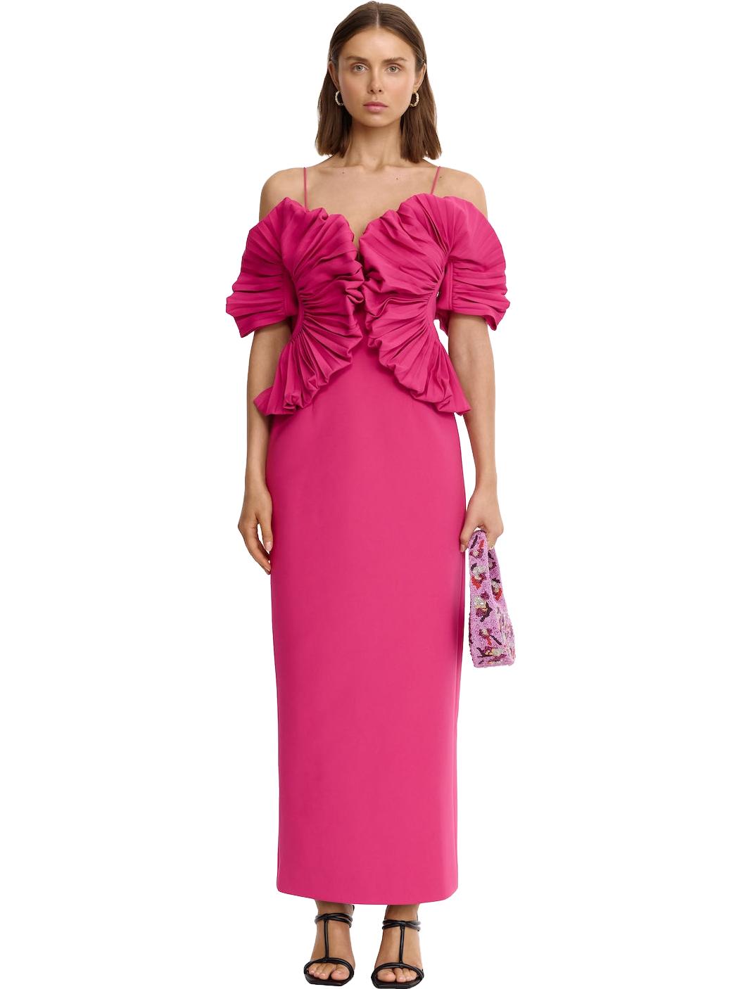 ACLER Darnhill Midi Dress with Frilled Sleeves